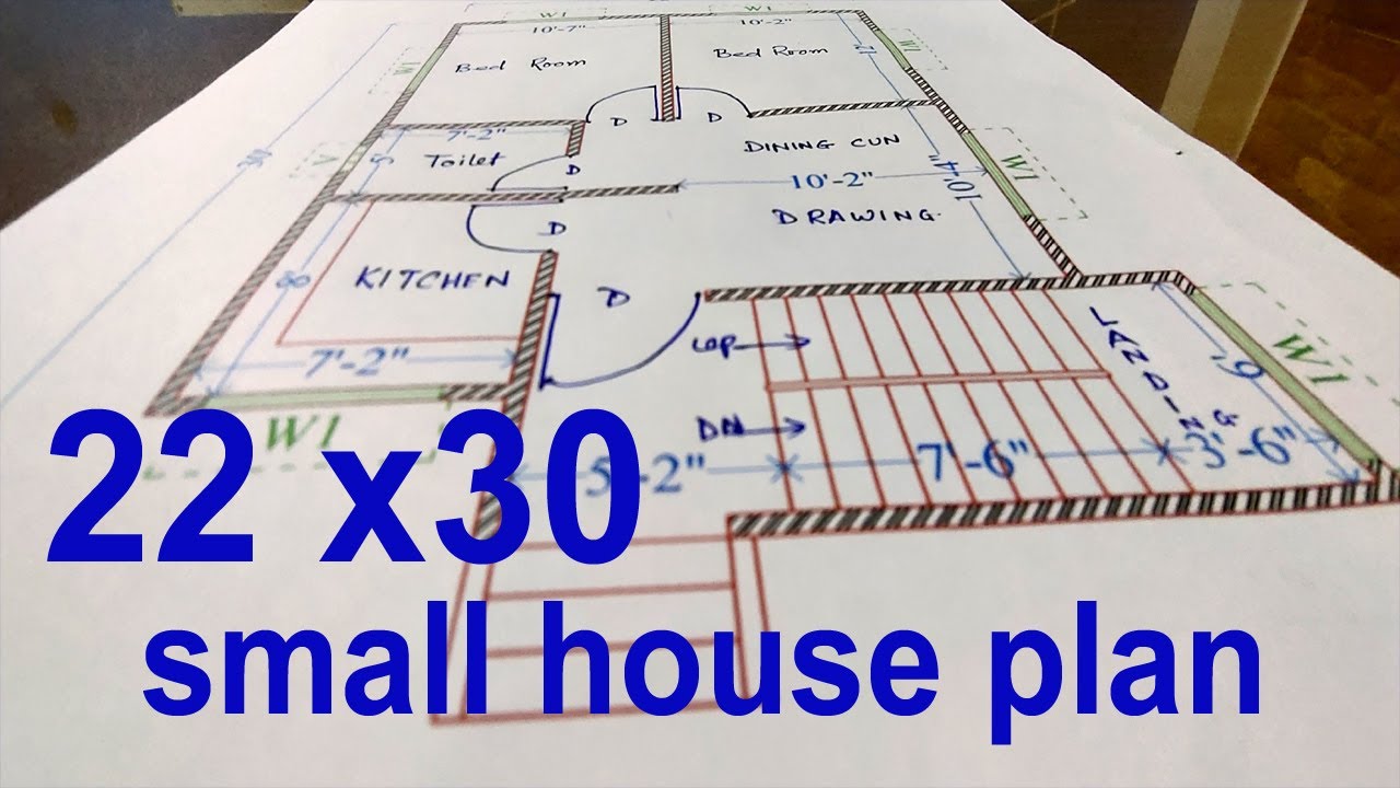 22 x 30 small home plan II 22 by 30 ghar ka naksha II makan ka naksha ...