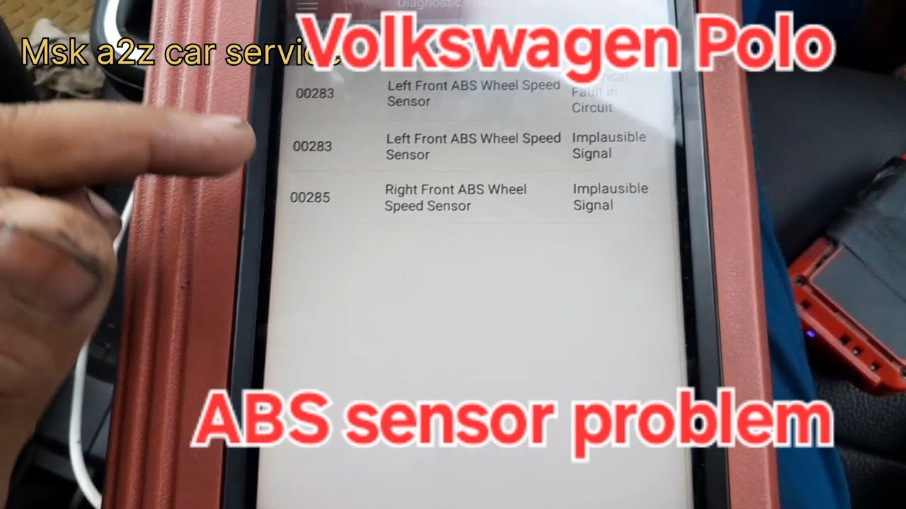 00283 Left Front ABS Wheel Speed sensor/00285 Right Front ABS Wheel ...