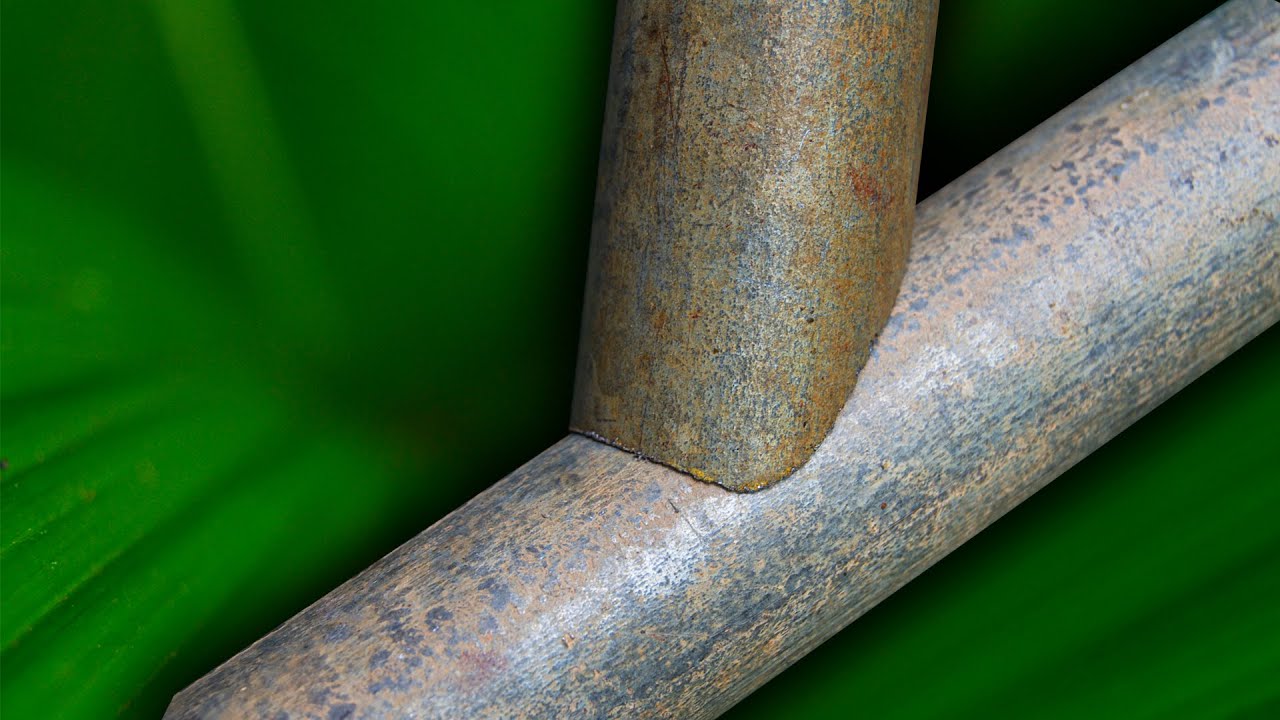 GI PIPE JOIN USING WITH HOLE SAW - YouTube