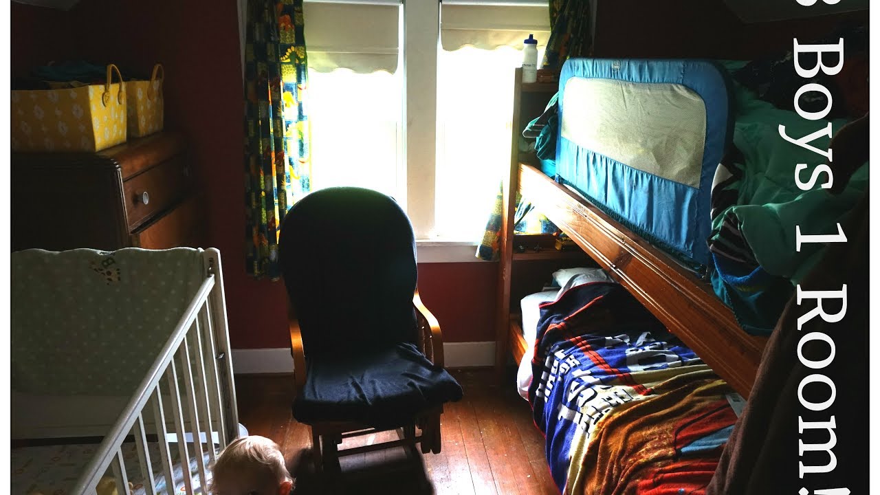 TODDLER BOYS ROOM TOUR! 3 Boys in 1 Bedroom. How we do it - YouTube