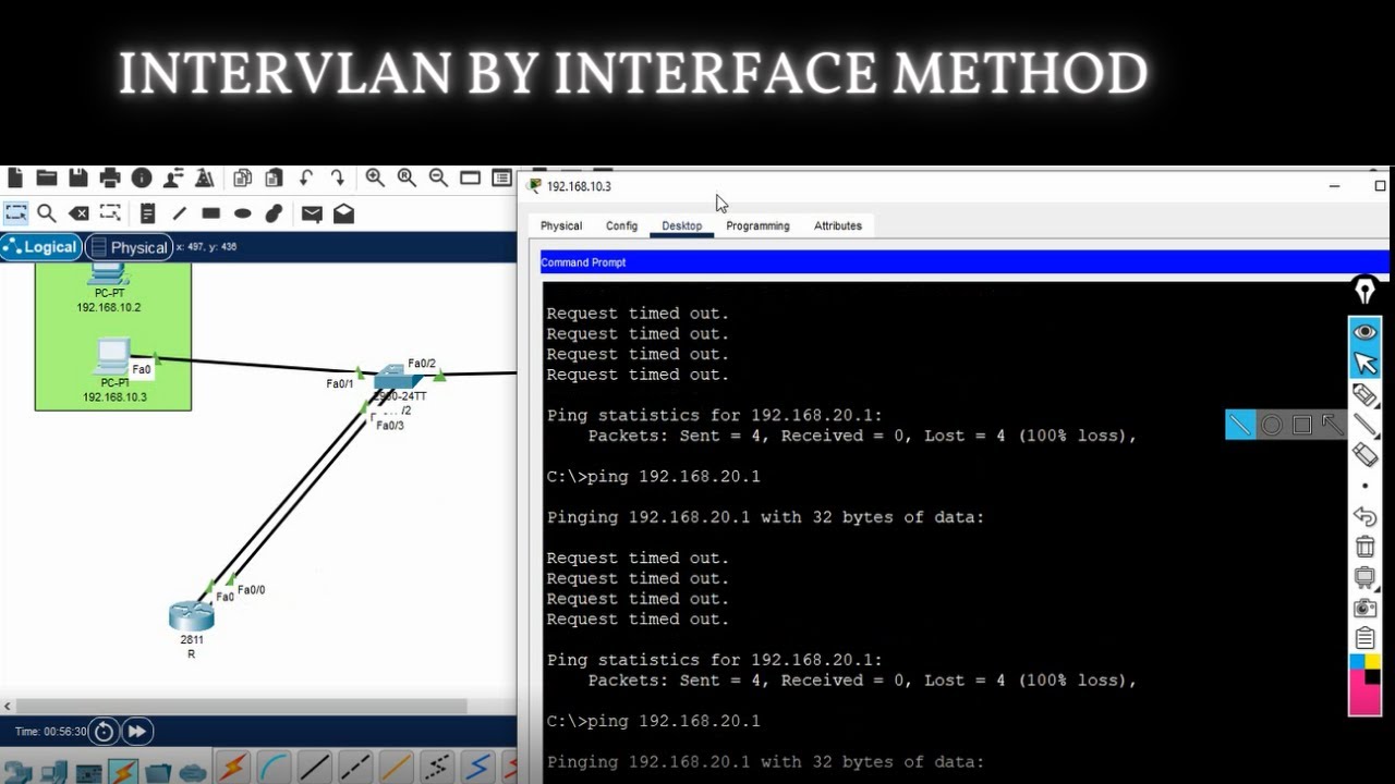 5.Intervlan by Interface method | CCNA 200-301 | Networkforyou - YouTube