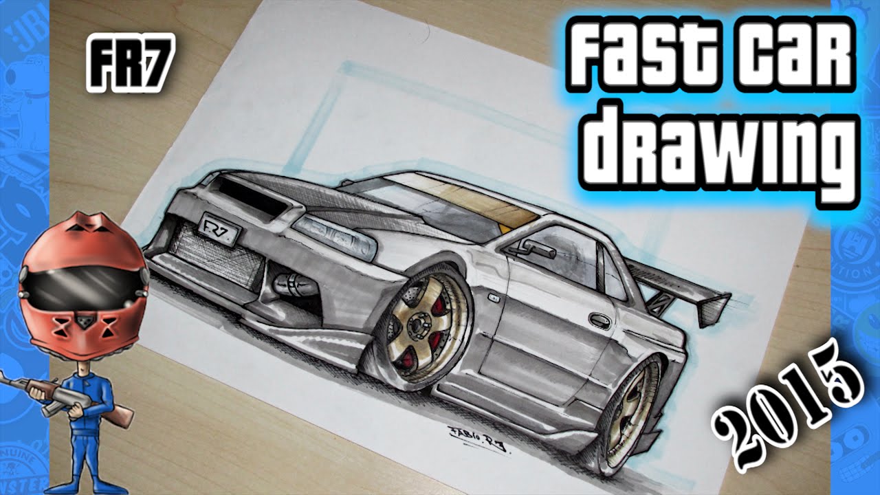 Fast Car Drawing by Fast Art (2015) - YouTube