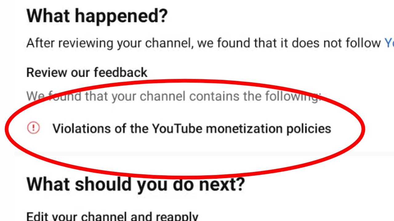 Fix Violation Of The Youtube Monetization Policies || YouTube Channel ...
