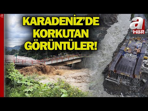 Sel Rize ve Giresun’u Vurdu! Yağış Devam Edecek Mi? Bölgeden Korkutan Görüntüler | A Haber