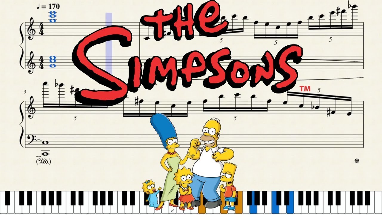 The Simpsons Intro Music - Sheetmusic - YouTube
