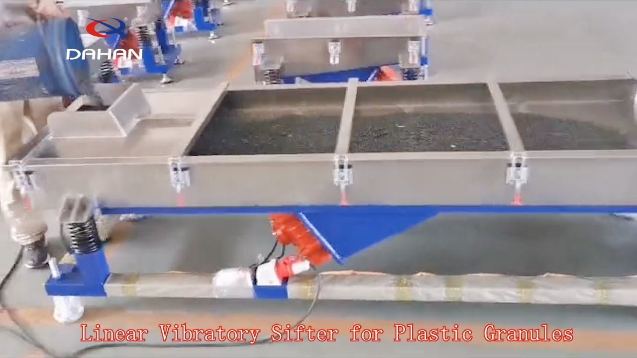 Linear Vibratory Sifter for Plastic Granules - YouTube