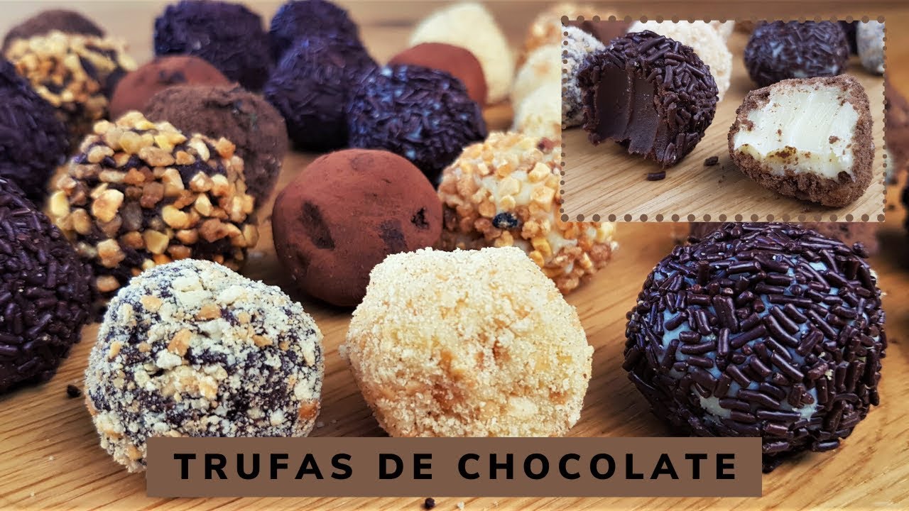 Las TRUFAS de CHOCOLATE mas faciles y con diferentes terminaciones ...