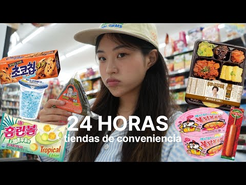 24 horas comiendo solo en TIENDAS DE CONVENIENCIA de una Coreana