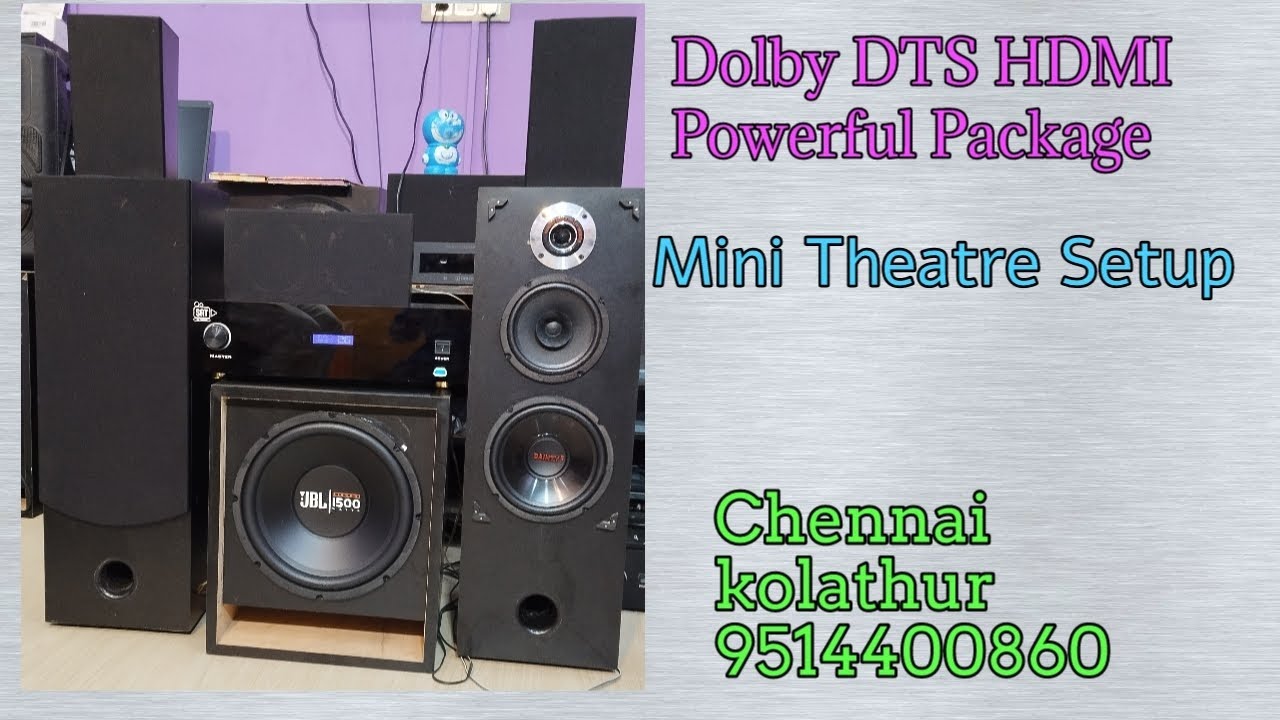 Dolby DTS HDMI powerful Amplifier & Speaker Full Setup. Mini Theatre ...