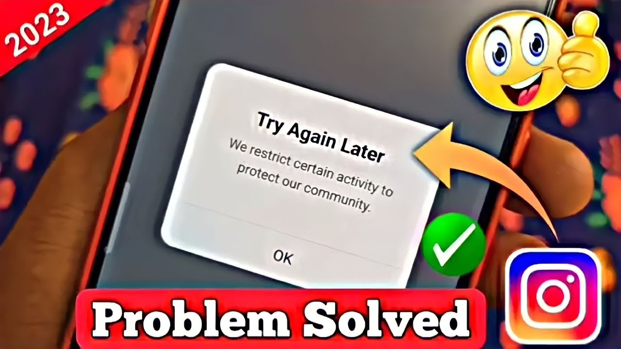 how to fix instagram try again later problem | instagram try again ...