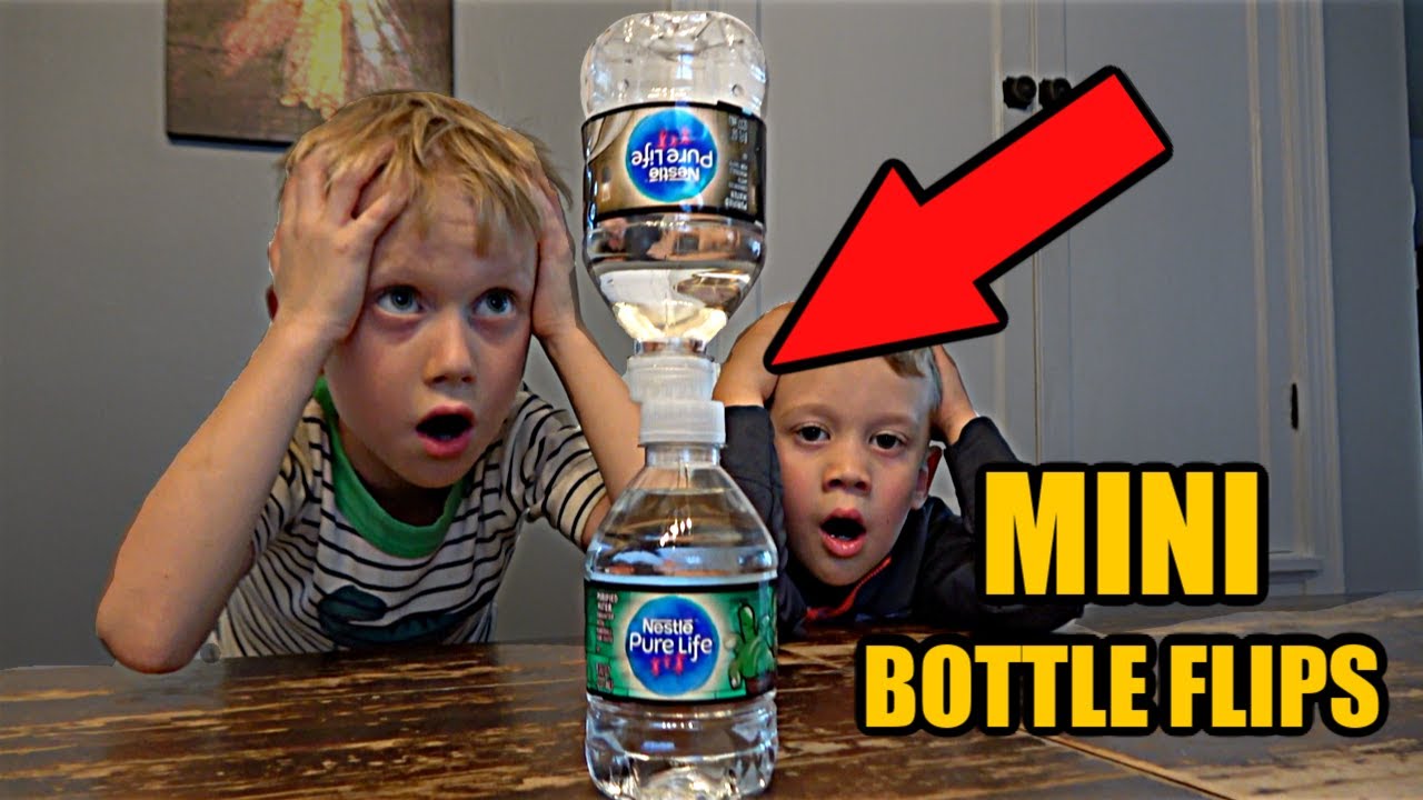 Mini Bottle Flip Challenge | Colin Amazing - YouTube