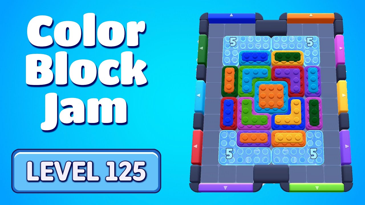 Color Block Jam Level 125 | Every Puzzle Solved! 🎯 - YouTube