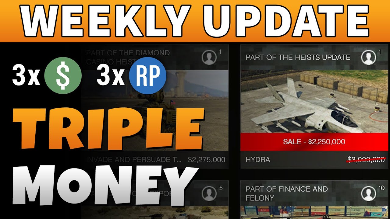 GTA 5 Triple Money This Week | GTA ONLINE DOUBLE MONEY AND RP BONUSES ...
