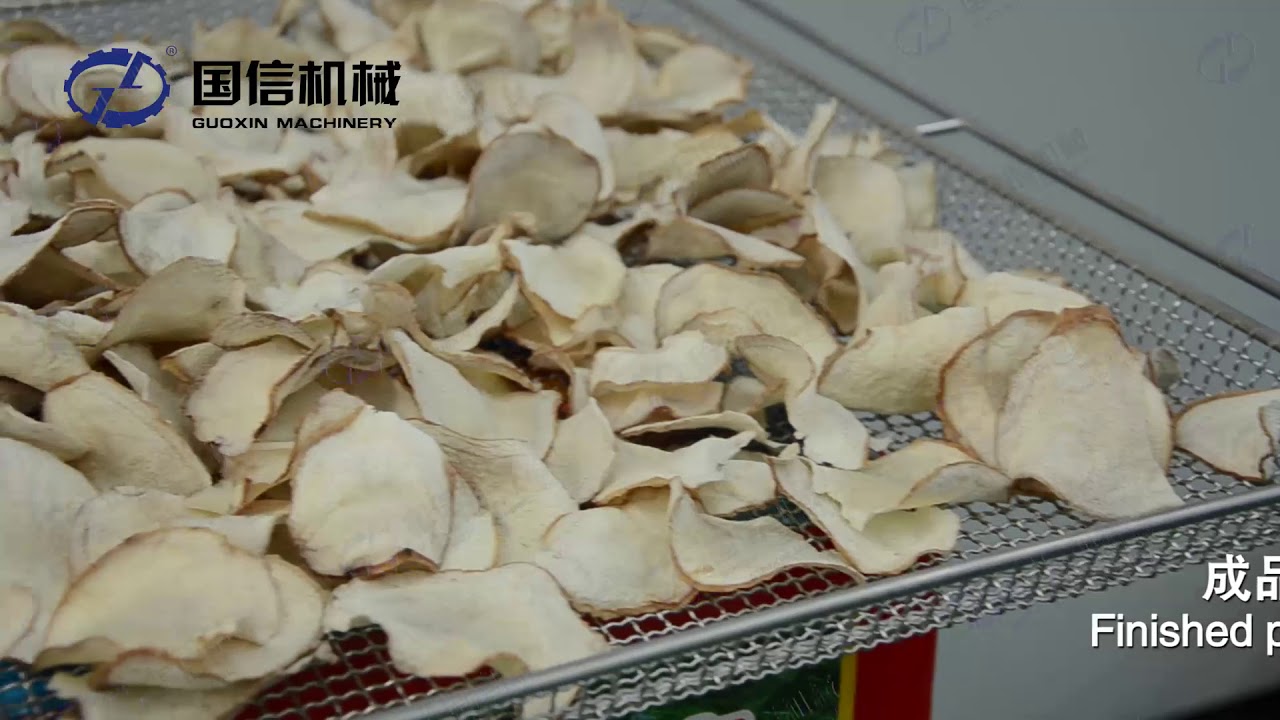 Potato slice drying process - YouTube