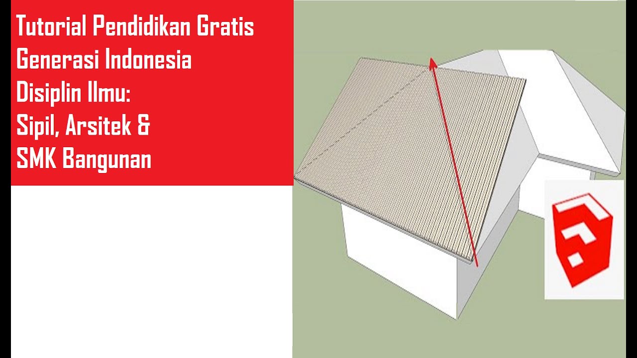 Tutorial Mudah Memotong Sudut Detail Genteng Atap Limas_SketChup - YouTube