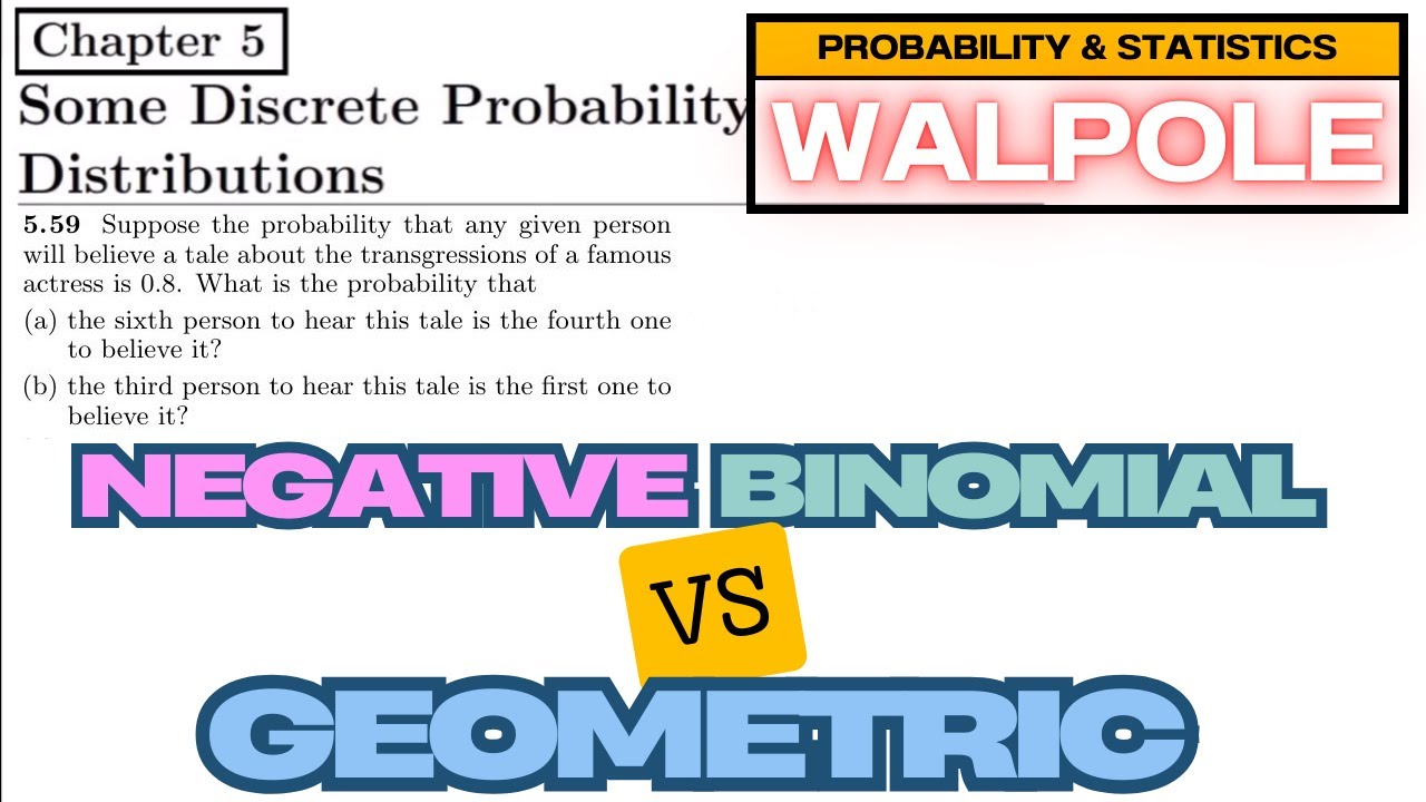 5.59: Geometric VS Negative Binomial | Exercise Solution of Probability ...