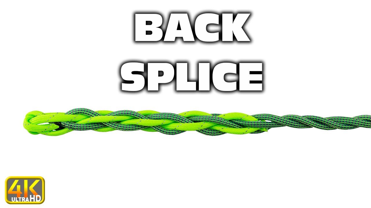 How To Tie The Back Splice In Twisted Rope (4k UHD) #knottying - YouTube