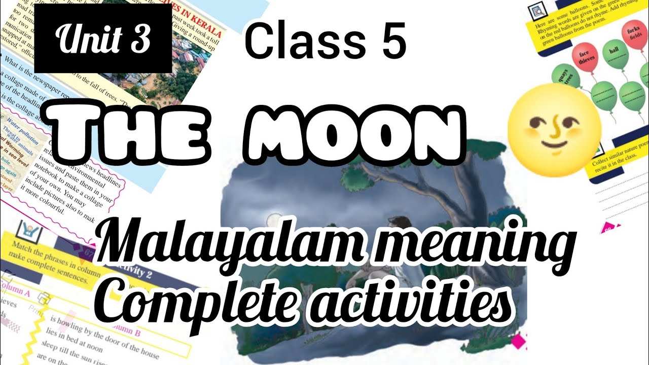 THE MOON / CLASS 5 / ENGLISH / POEM AND QUESTION ANSWERS ACTIVITIES ...