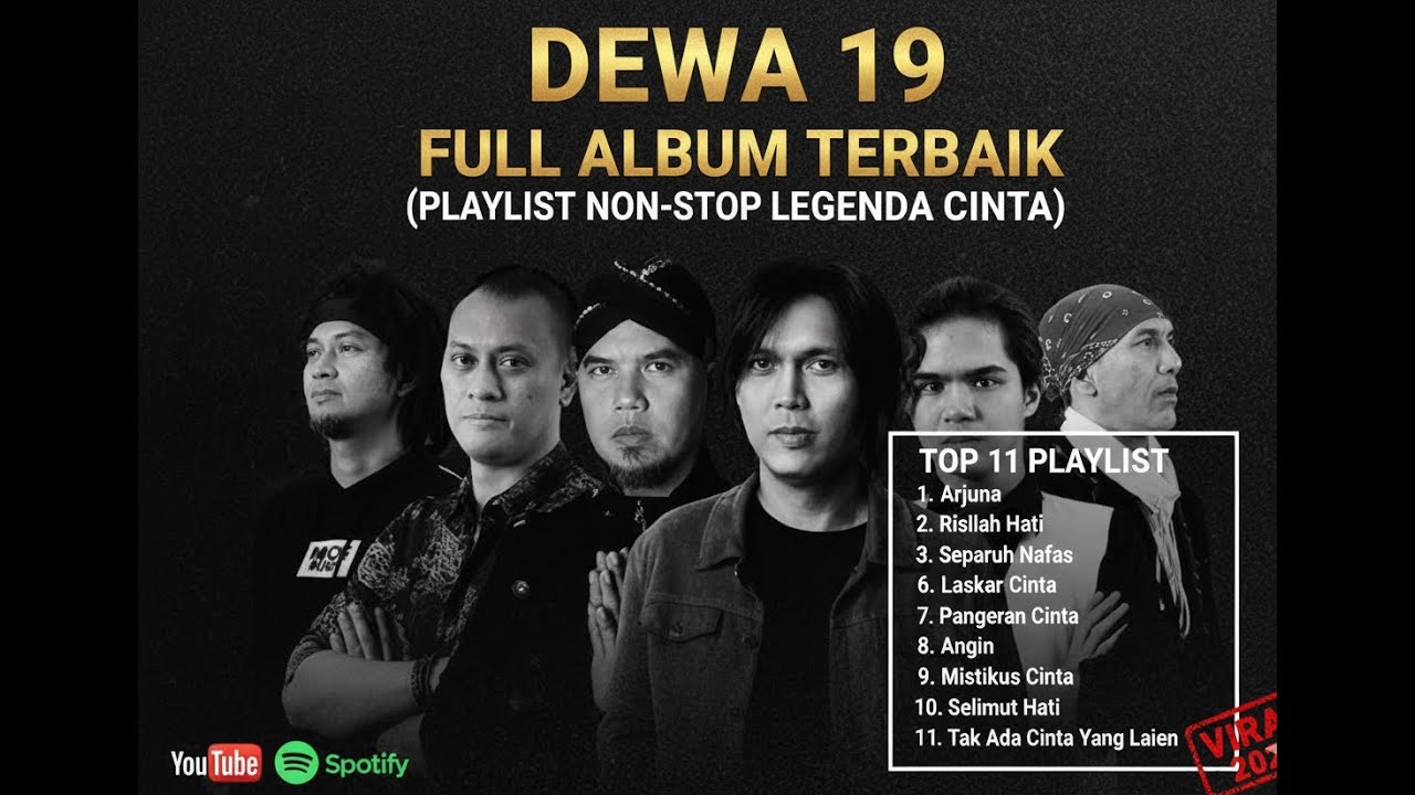 DEWA 19 FULL ALBUM TERBAIK(Playlist Non-Stop Legenda Musik Indonesia ...