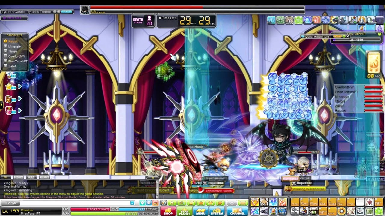 Maplestory Reboot: Lvl 193 Phantom Normal Magnus Boss Run - YouTube