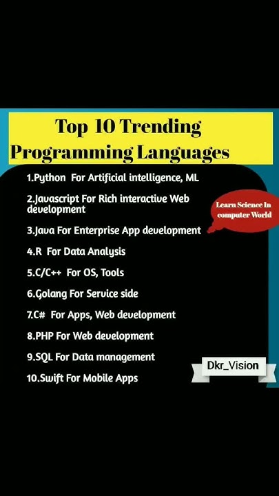 Top 10 Programming Languages Should Learn Youtube