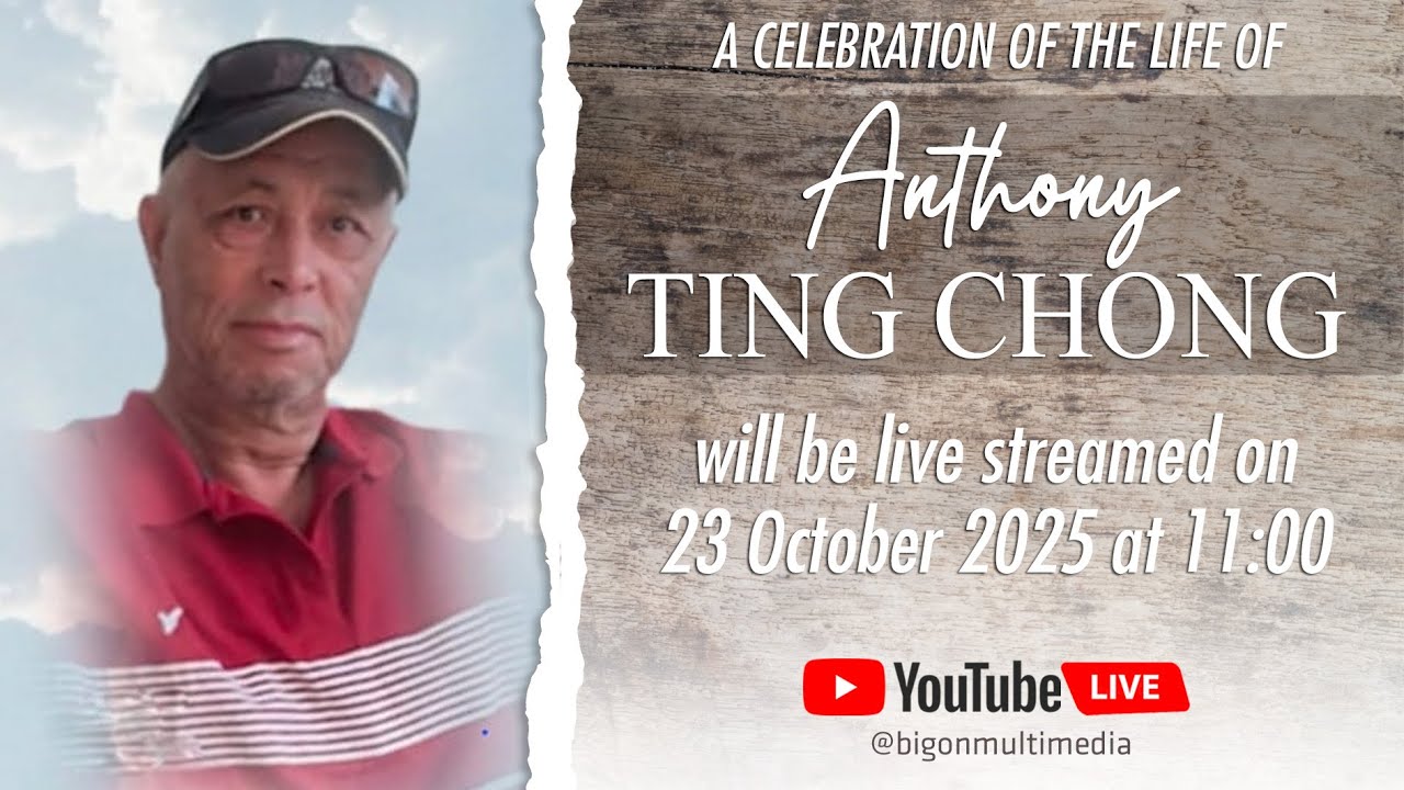 A Celebration of the life of Anthony Ting Chong - YouTube