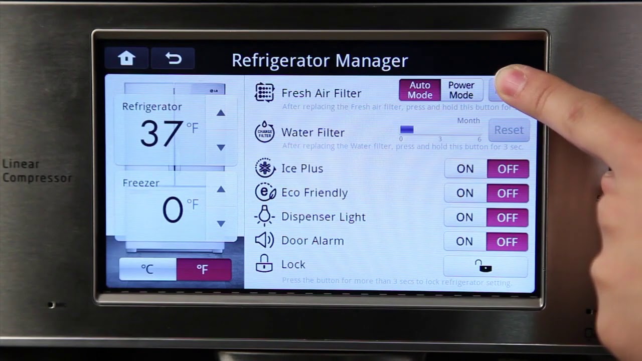 LG Refrigerator ThinQ Refrigerator Manager - YouTube