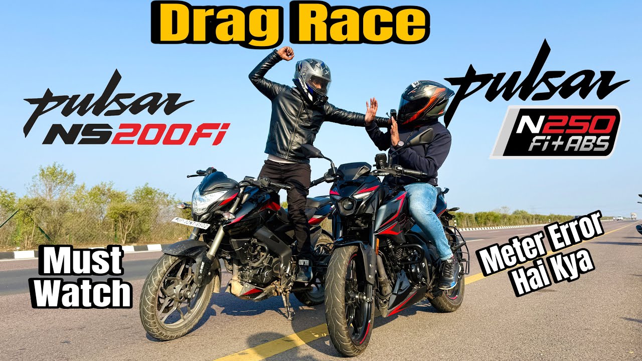 Bajaj Pulsar N250 Modified Vs Pulsar Ns 200 Usd Drag Race || Long Race ...