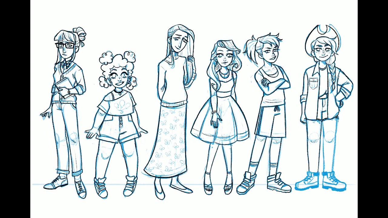 MLP - Human Mane Six (speedpaint) - YouTube