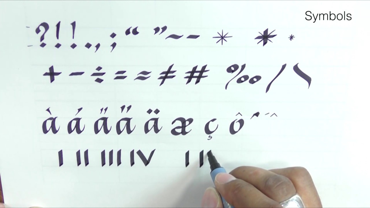 Calligraphy / Symbols - YouTube