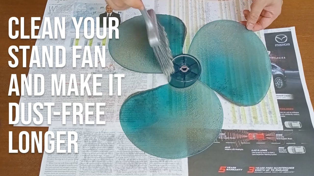 How to Clean Stand Fan | Coating The Fan Blade - YouTube