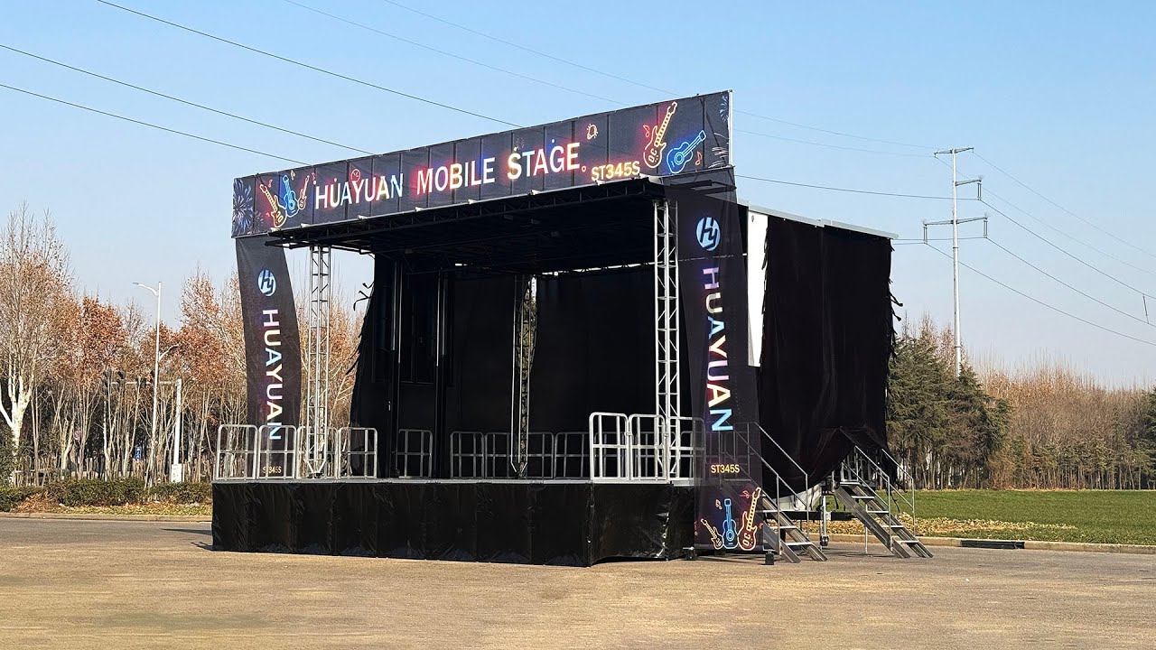 ST345S Mobile Stage Trailer | Extended Stage Design | Quick Setup ...