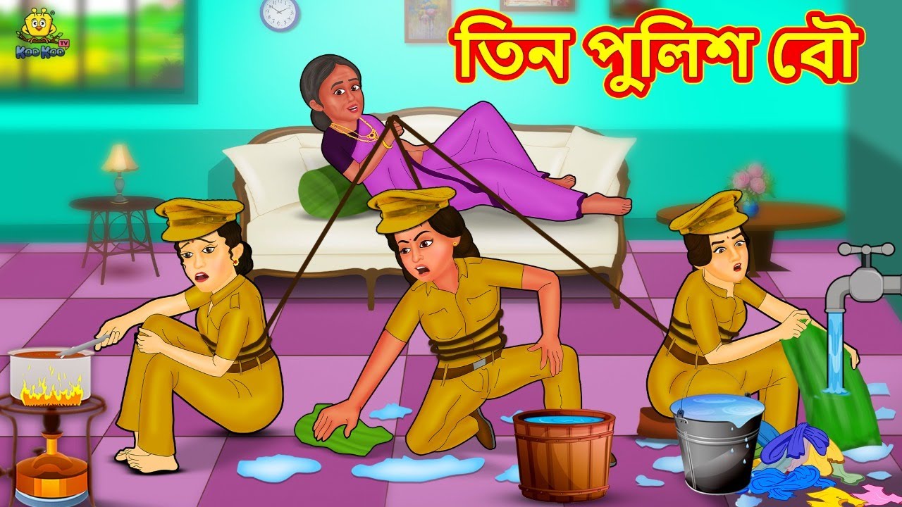 তিন পুলিশ বৌ | Bangla Stories | Bangla Moral Story | Bangla Golpo ...