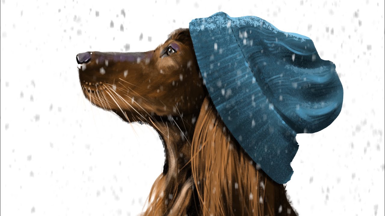 Drawing and Painting Snow Dog in Procreate - YouTube