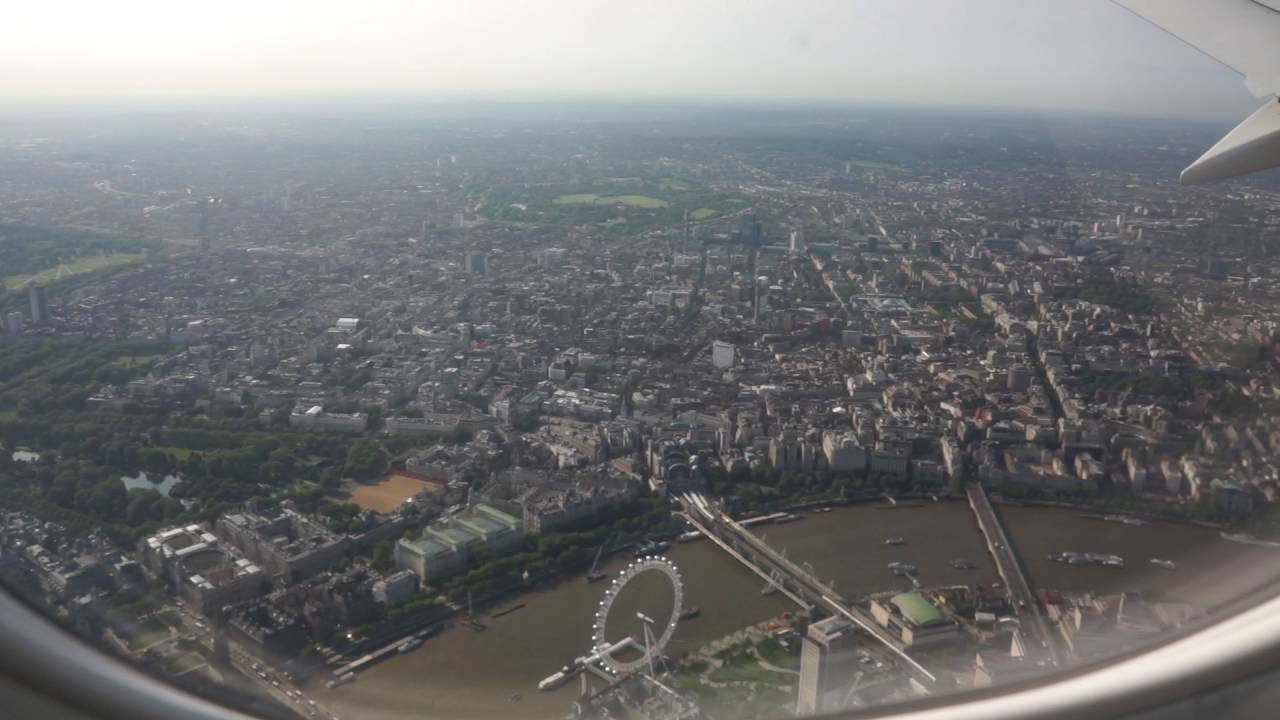 Landing at London City Airport with full approach video over London ...