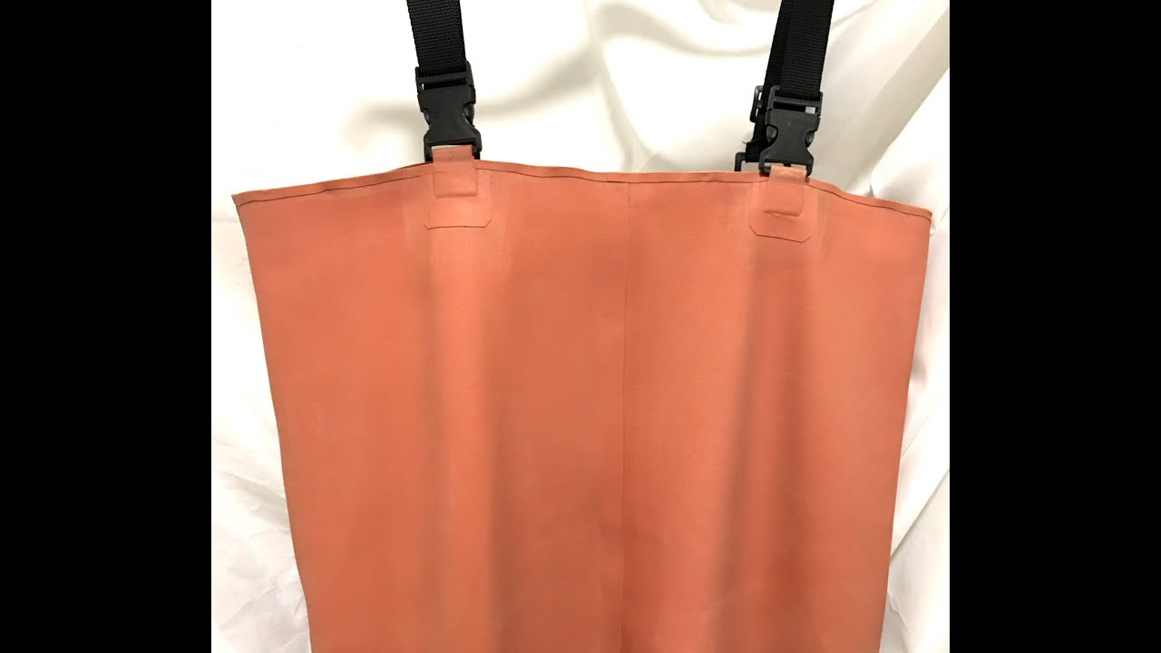 HEAVY TALL SOFT ORANGE PURE RUBBER WADERS UNLINED 44+/45 RARE VINTAGE ...