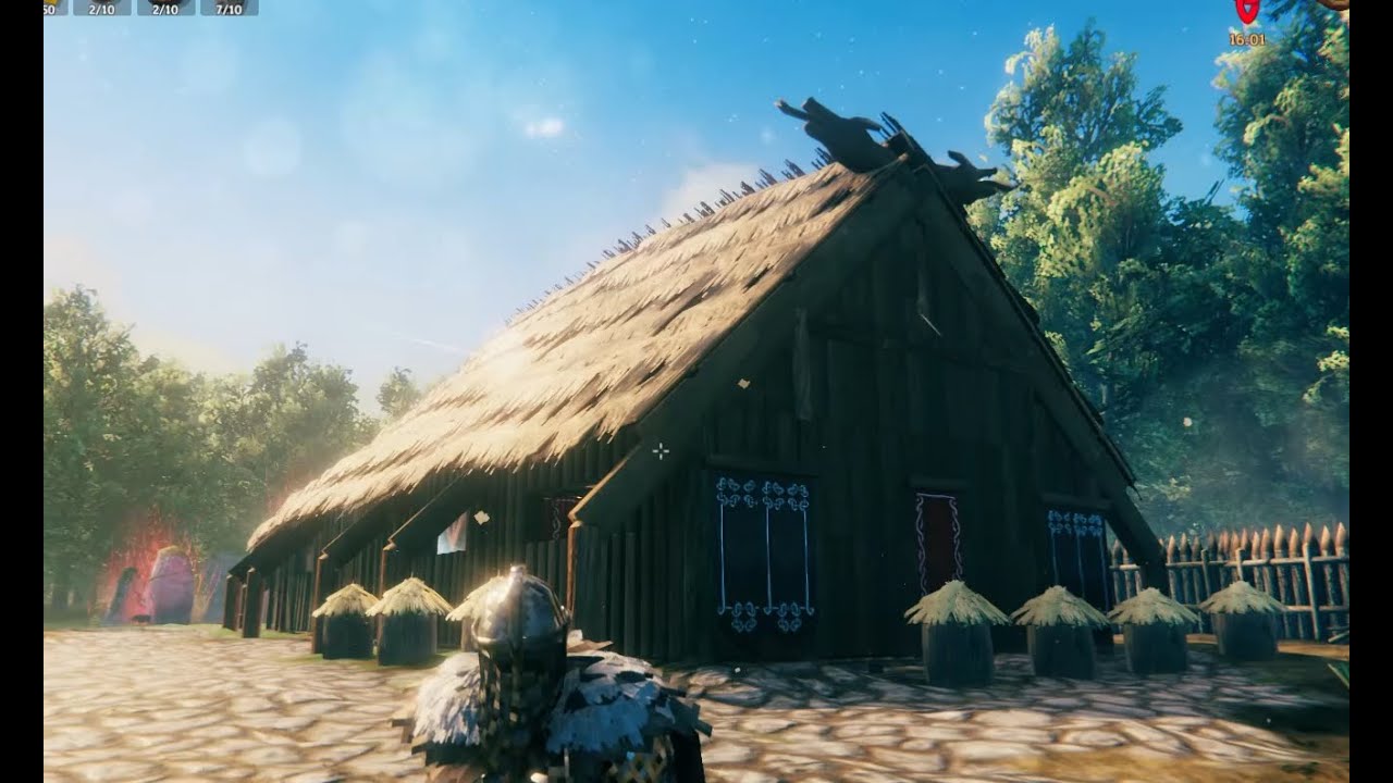 The Kings Hall Longhouse in Valheim 1section intro basetour - YouTube
