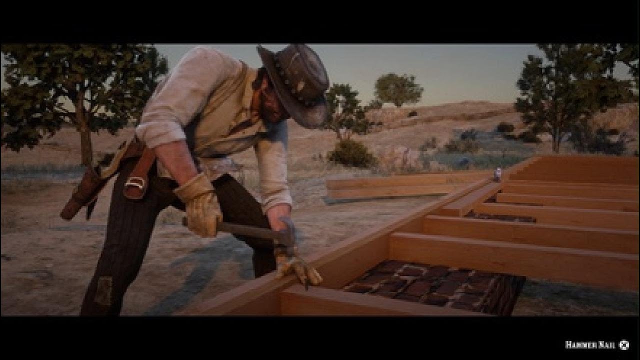 John building a house in RDR2 - YouTube