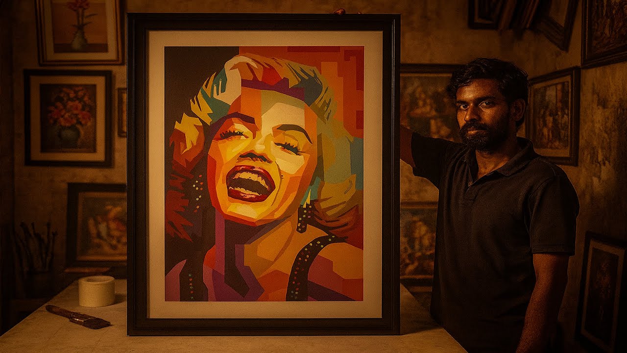 Big Size Photo Framing & Lamination work for Wall Art Decorations - YouTube