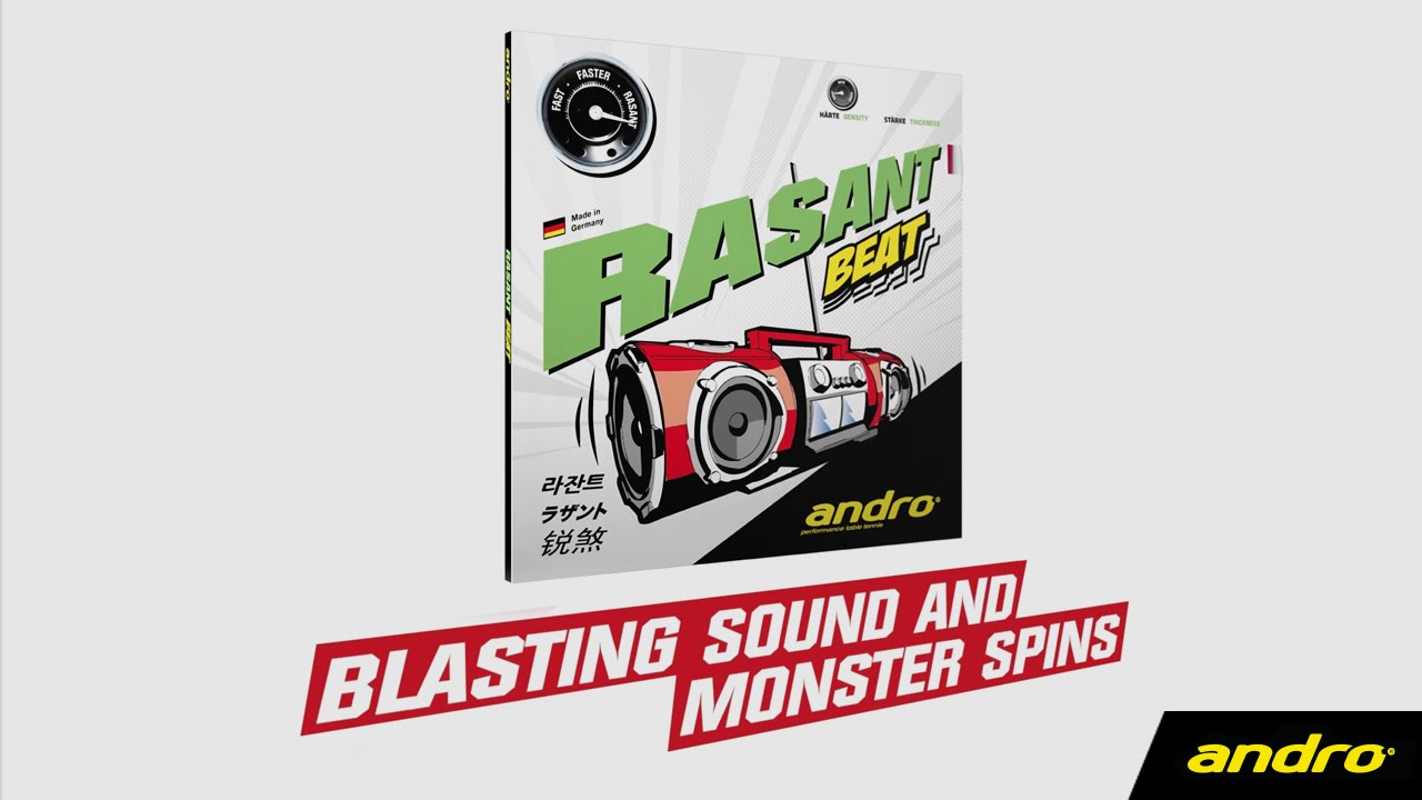 andro® RASANT BEAT Rubber - Blasting Sound and Monster Spins! - YouTube
