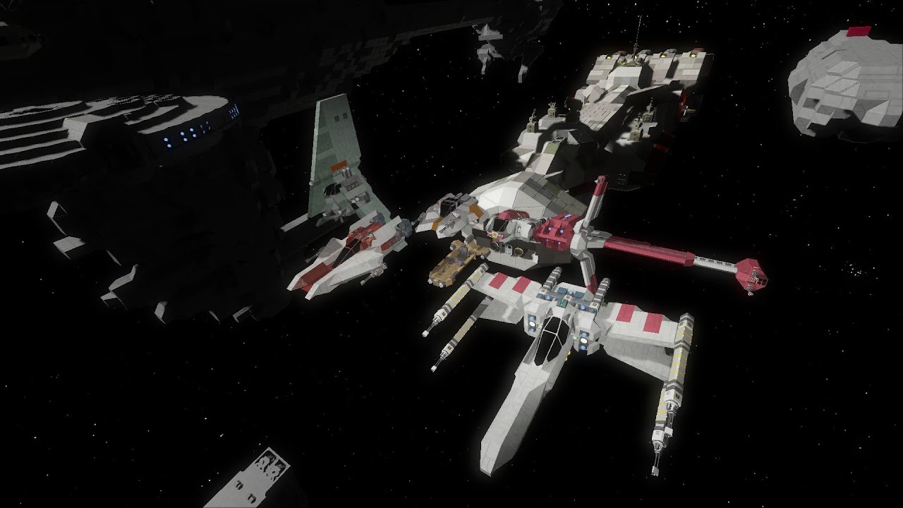 Space Engineers Live Stream: Star Wars Rebels, New Order Tie Fighter ...