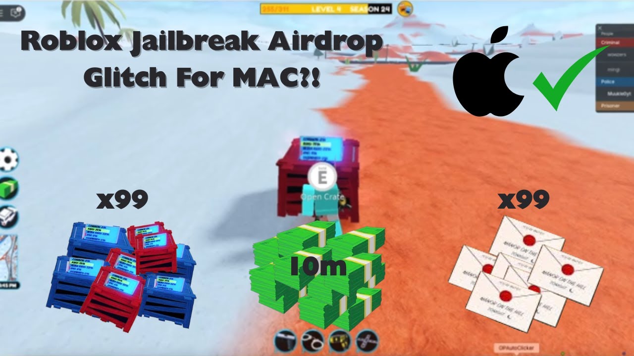 THE MOST OP AIRDROP GLITCH IN ROBLOX JAILBREAK (MAC+WINDOWS) - YouTube