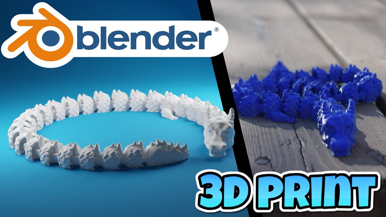 Articulated Dragon 3d print // Blender tutorial - YouTube