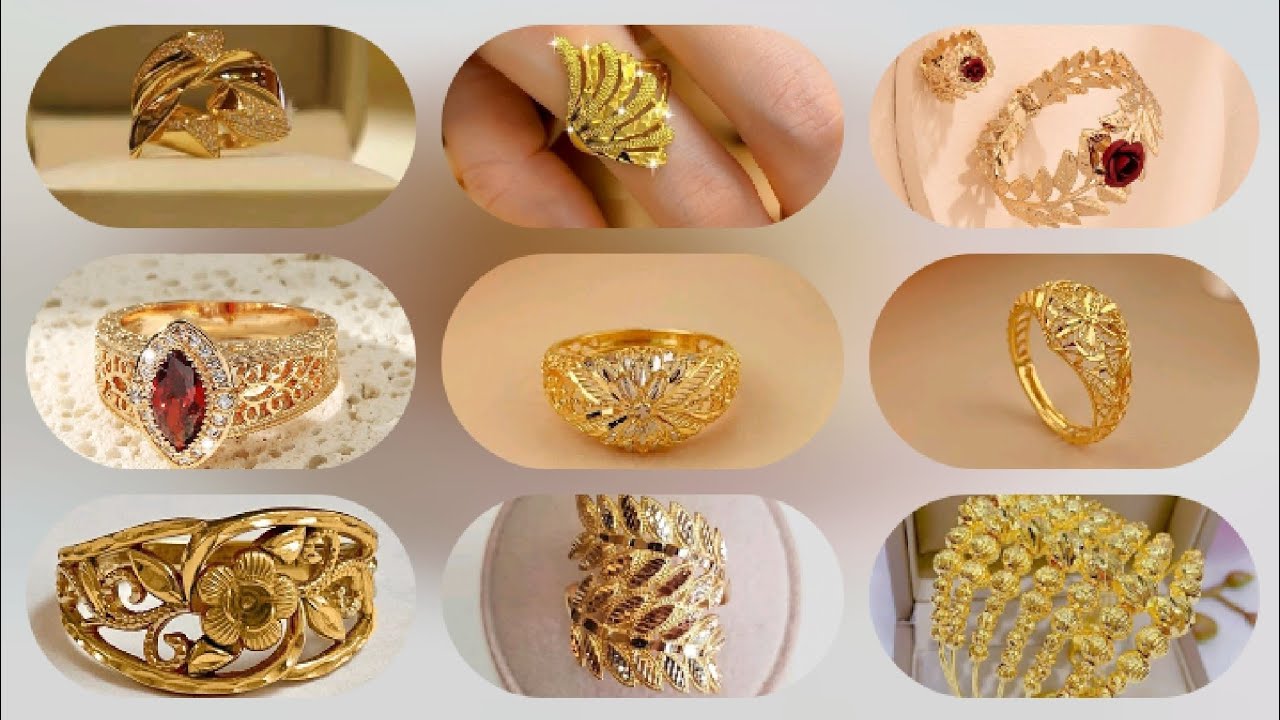 very beautiful gold ring design gold bridal ring design flower ring ...