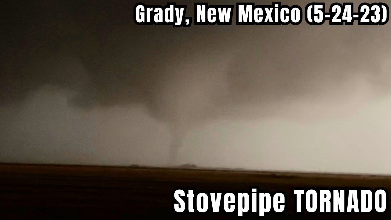 Stovepipe TORNADO & 90 MPH Winds - Grady, New Mexico (5/24/23) - YouTube