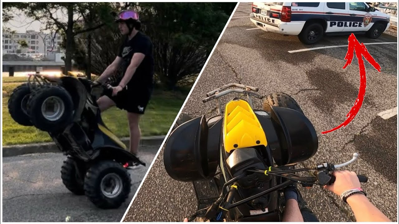BABY BANSHEE 2 STROKE WHEELIES - YouTube