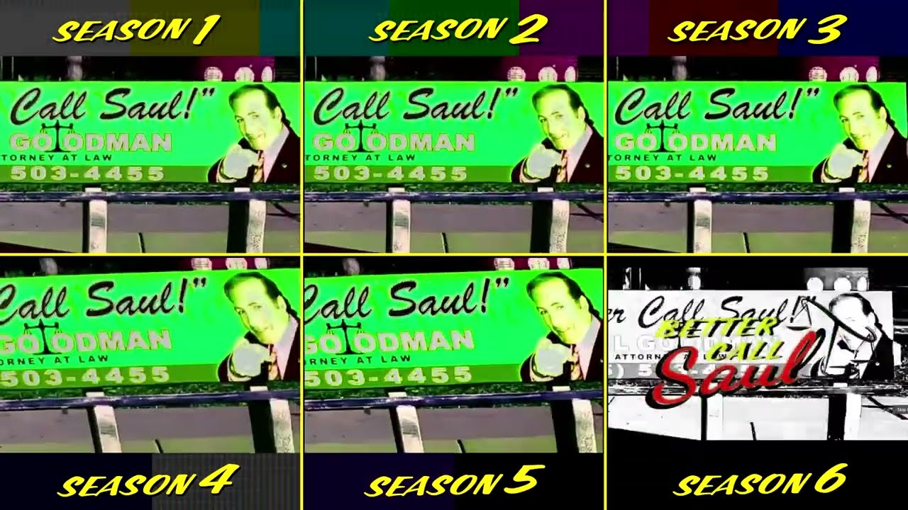Better Call Saul BENCH OPENING - Deterioration over 6 seasons - YouTube