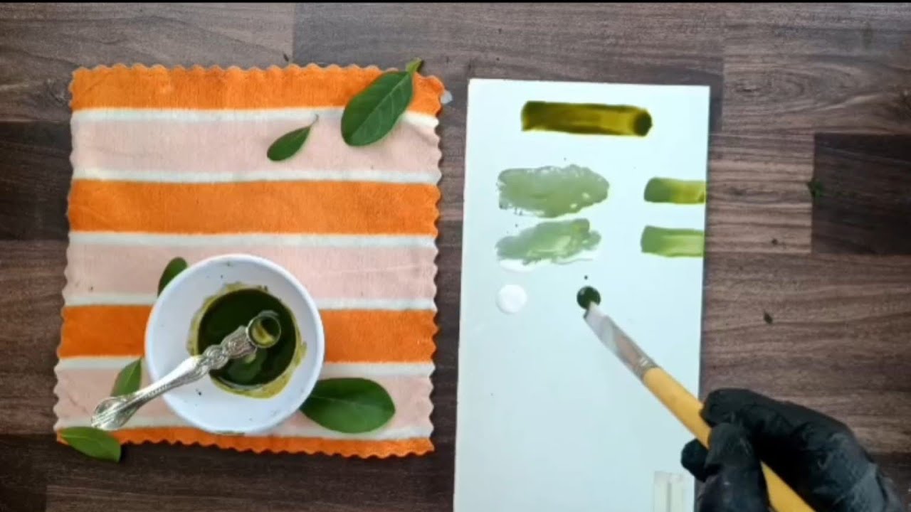 How to make natural green colour || from home || # natural paint #colors 🌿🌿🌿🌿 - YouTube