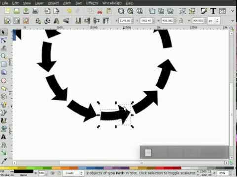 heathenX Inkscape Tutorials: episode 093 - Arrowheads on a circle - YouTube