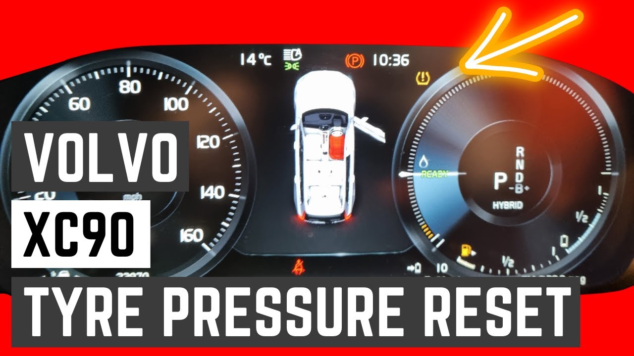 VOLVO XC90 RECHARGE HYBRID how to reset tyre pressure warning on dash ...